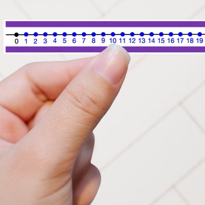 Number Line Water Resistant Number Lines Purple Blue Black Desk Number ...