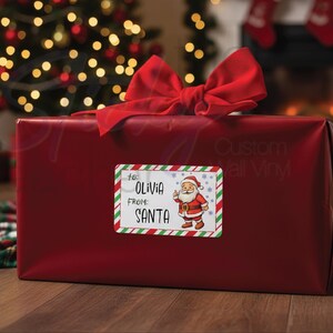 Custom Santa Christmas Gift Label - From Label - Sheet of 18 - Special ...