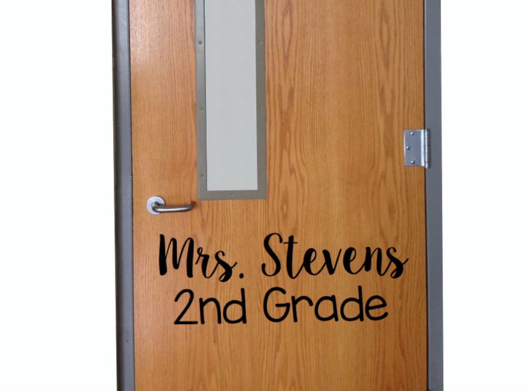 Customized Script Classroom Door Vinyl Wall Decal School Home ...