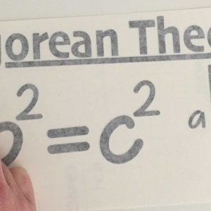Pythagorean Theorem Vinyl Decal - Classroom Decal - Wall Decal - Math ...