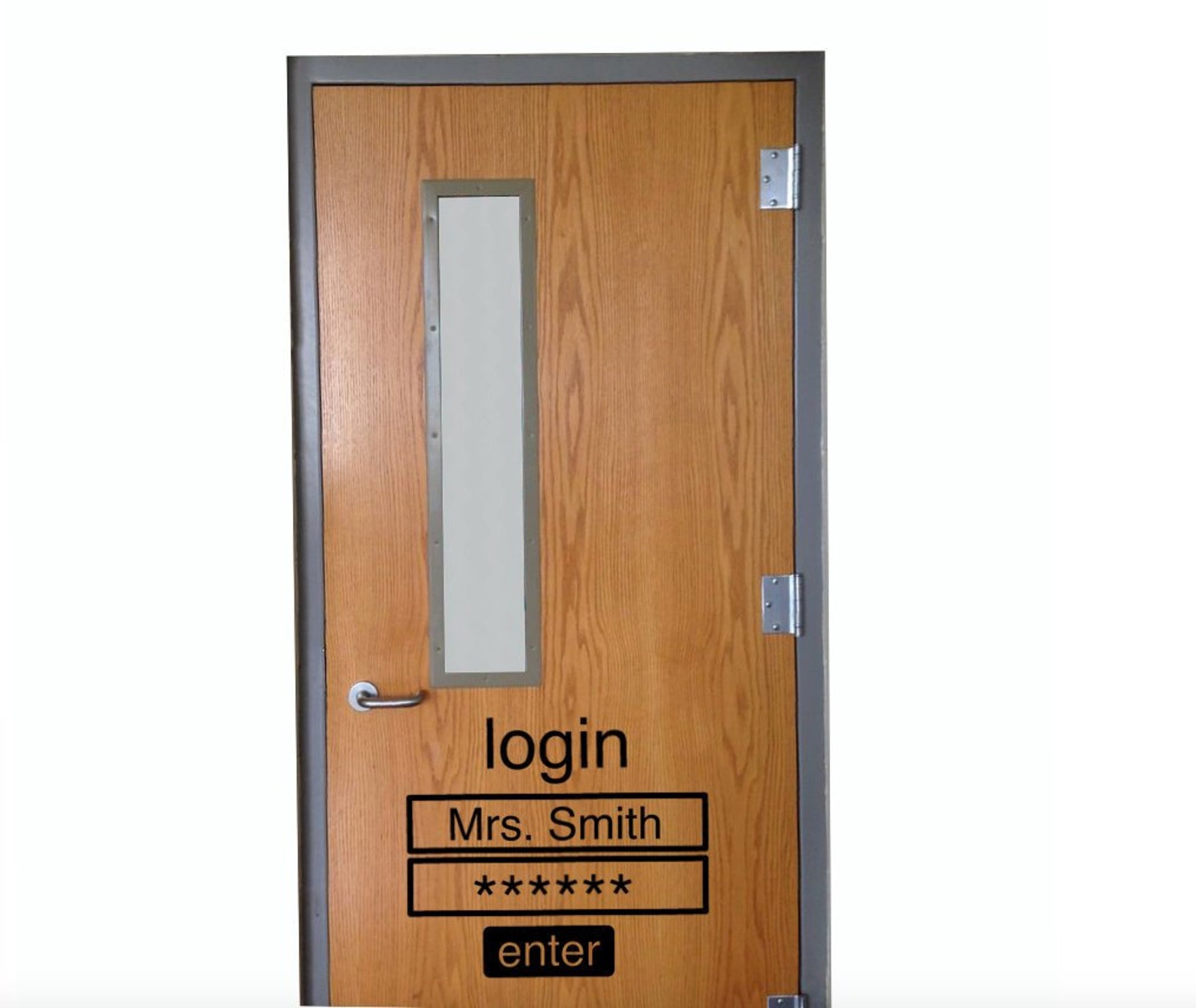 Customized Computer Login Classroom Door Vinyl Wall Decal - Etsy