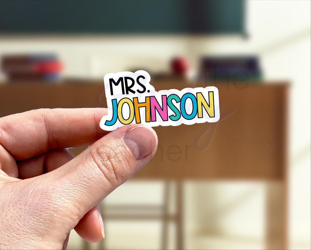 Personalized Custom Teacher Sticker Vinyl Sticker Personalized Gift ...