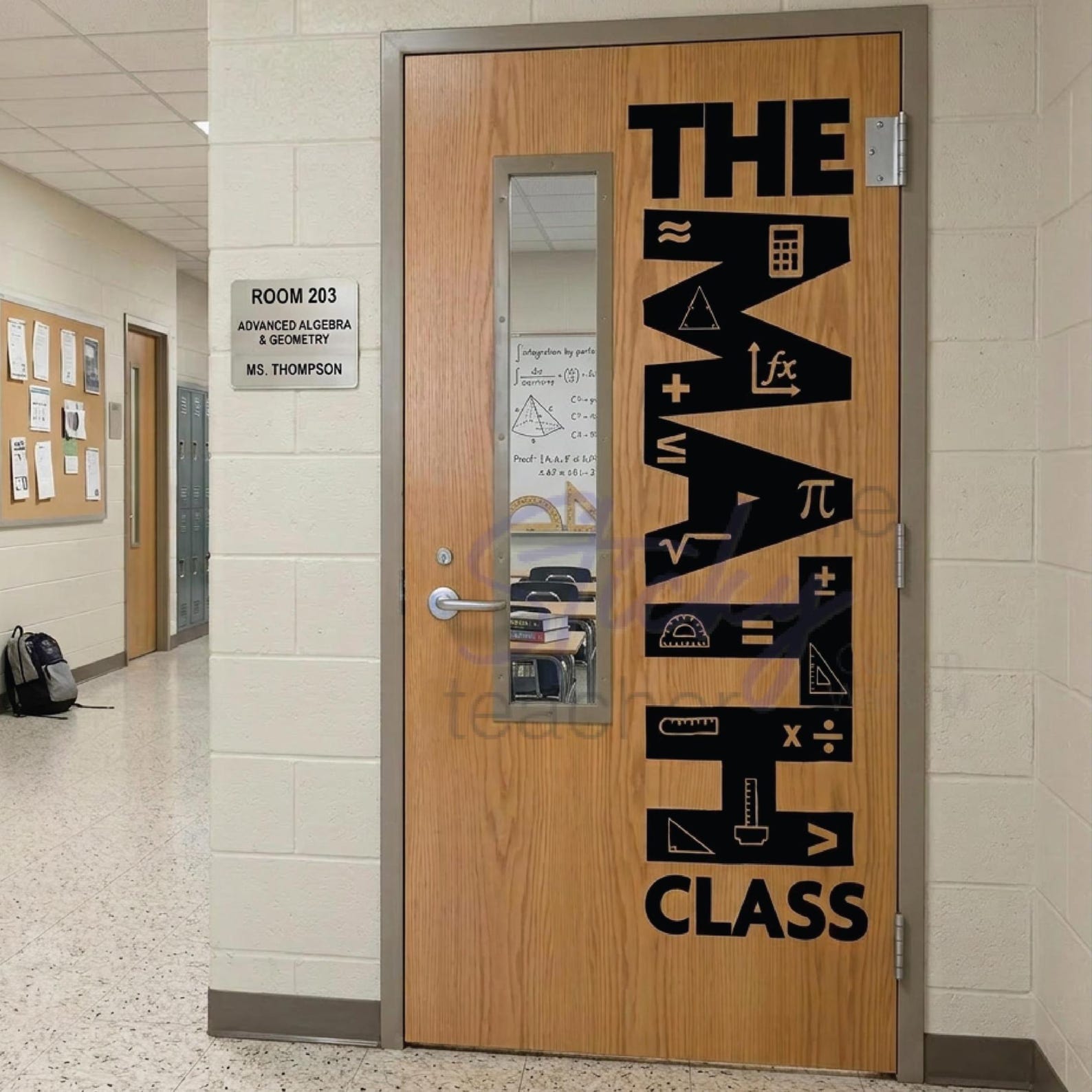The MATH Class Vinyl Decal - Classroom Door or Wall Vinyl Decal School ...