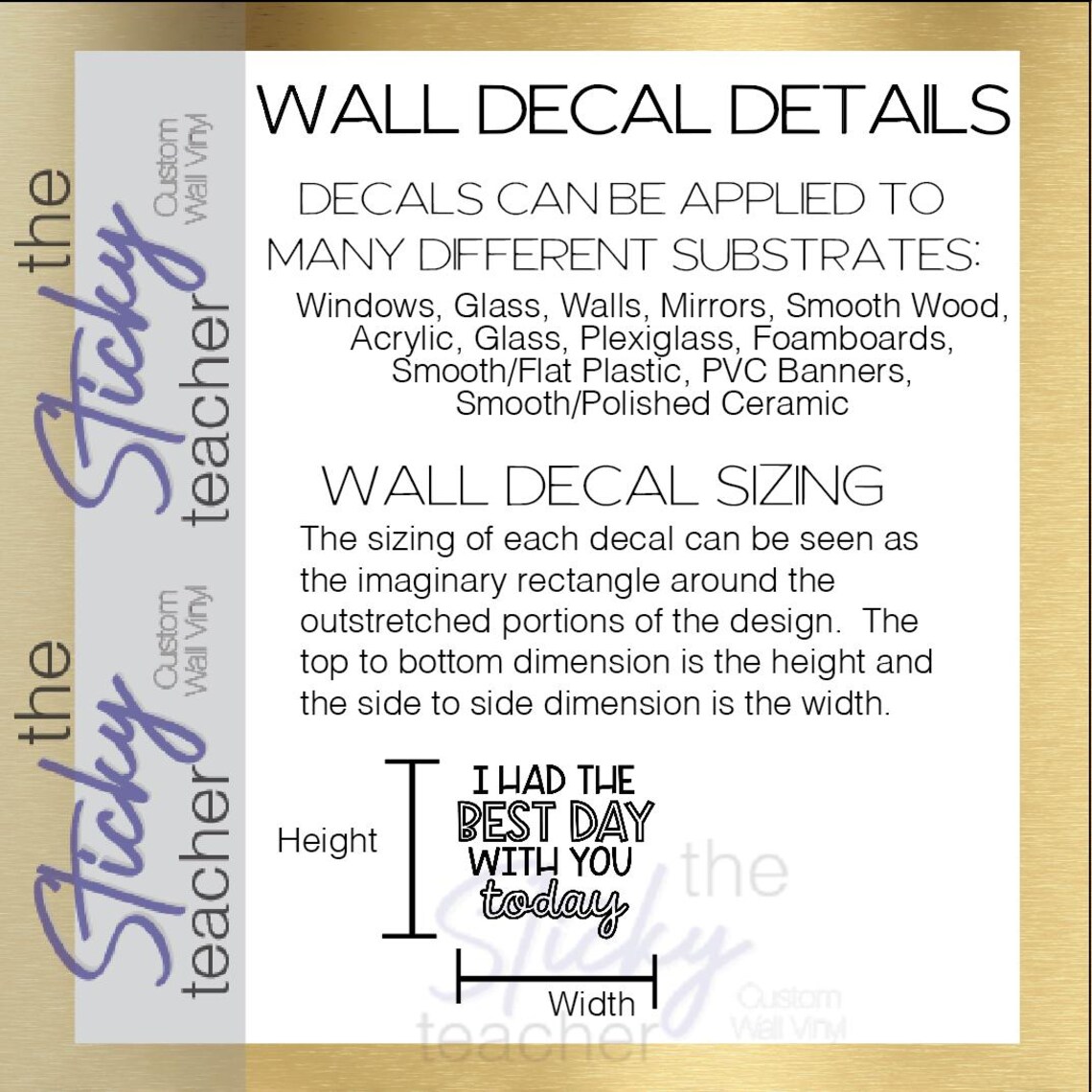 I Had the Best Day With You Today Elementary Classroom Door Vinyl Wall ...