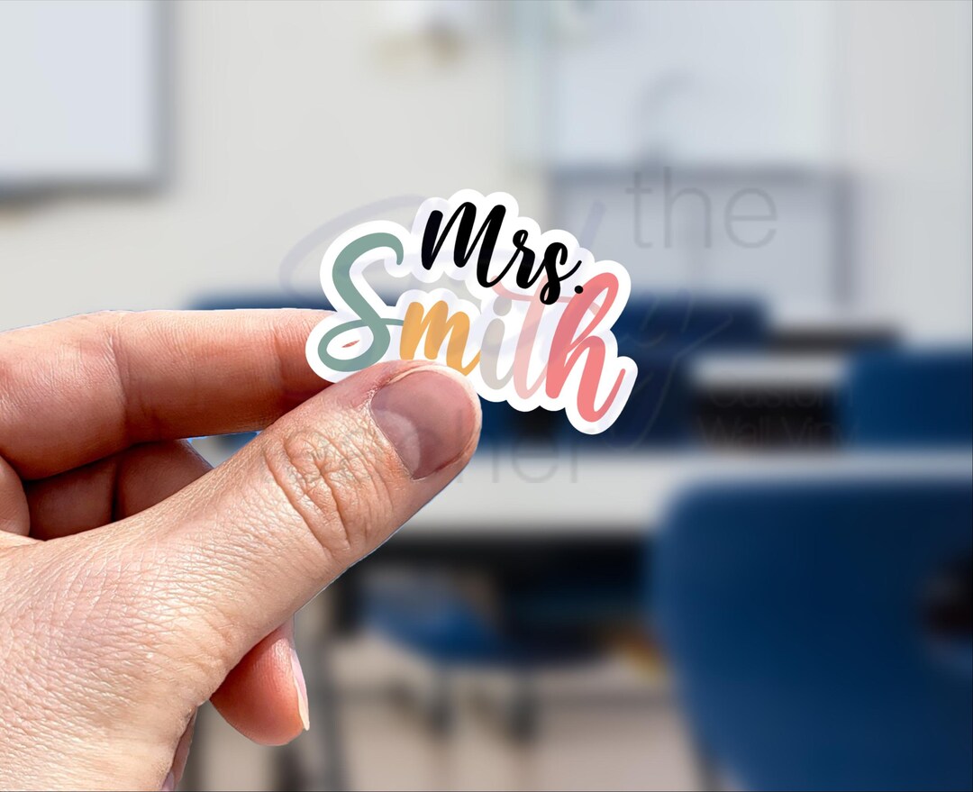 Personalized Custom Teacher Sticker Waterproof Vinyl Sticker ...