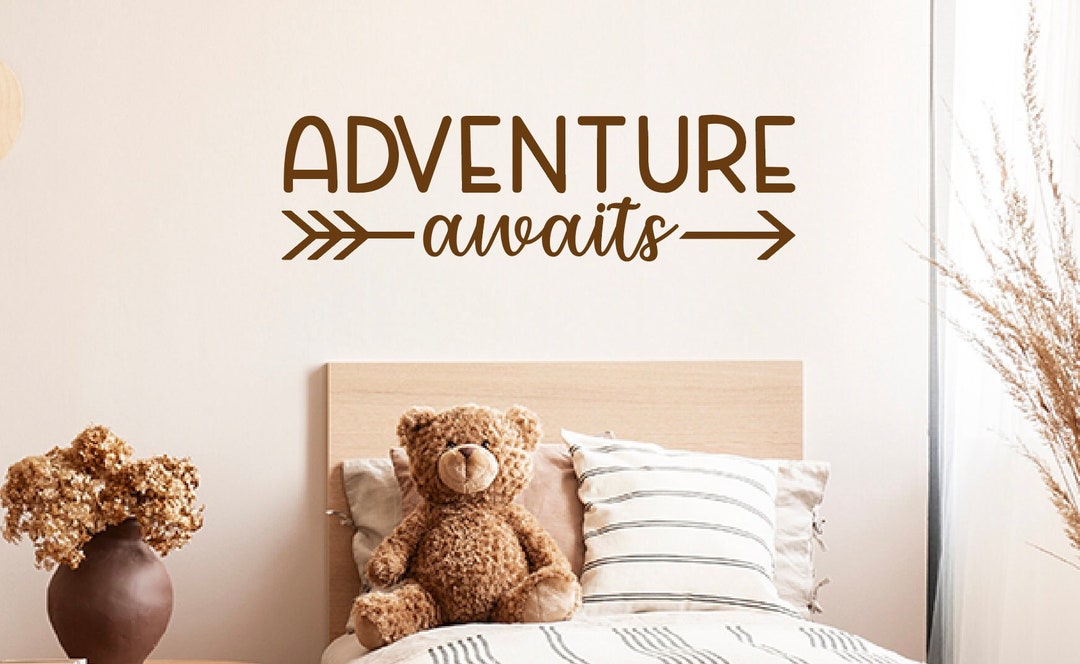 Adventure Awaits Wall Vinyl Decal Home Vinyl Bedroom Wall Decal Home ...