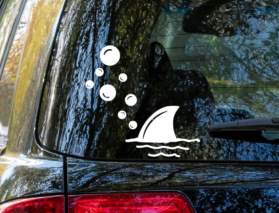 Fin Shark Bubble Car Decal Auto Decal - Bubbles Fin Shark Decal ...