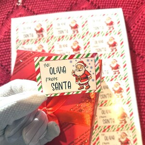 Custom Santa Christmas Gift Label - From Label - Sheet of 18 - Special ...