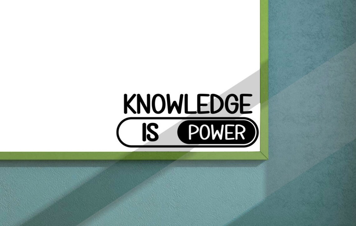 Knowledge is Power Classroom Door Vinyl Wall Decal School | Etsy