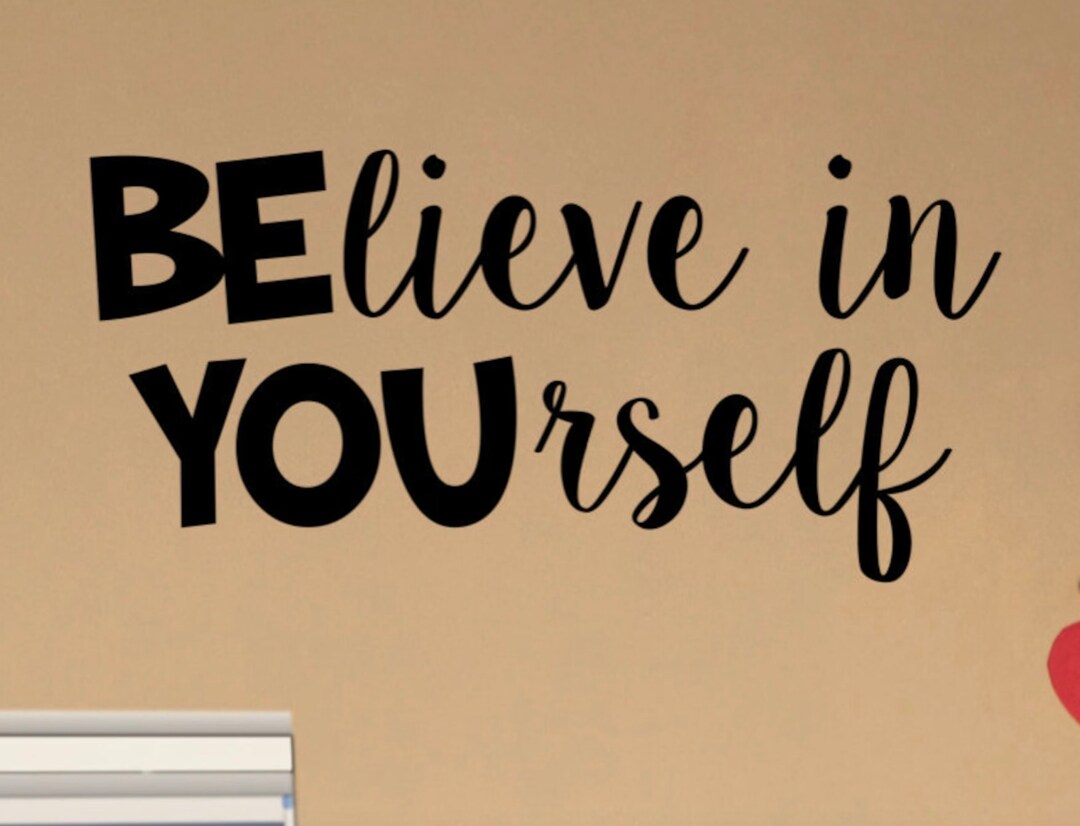 Believe in Yourself Classroom Door Vinyl Wall Decal School Elementary ...