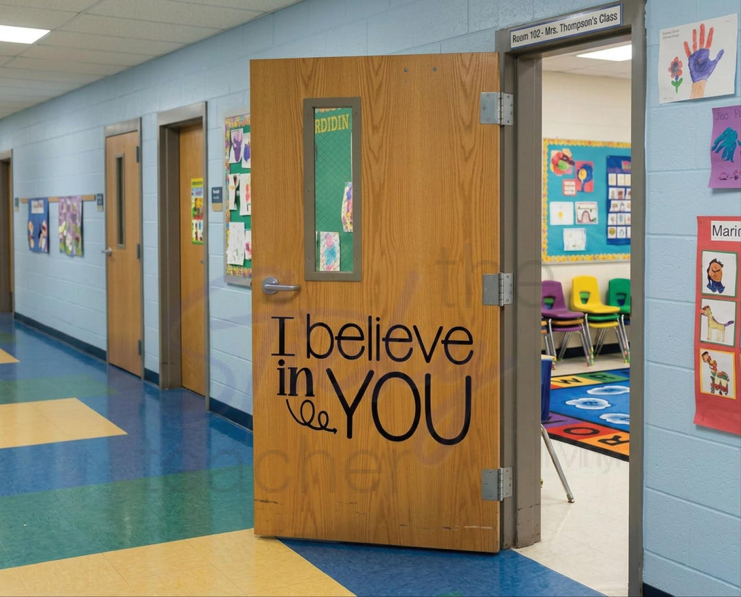 I Believe in YOU Classroom Door Vinyl Wall Decal School Home Elementary ...