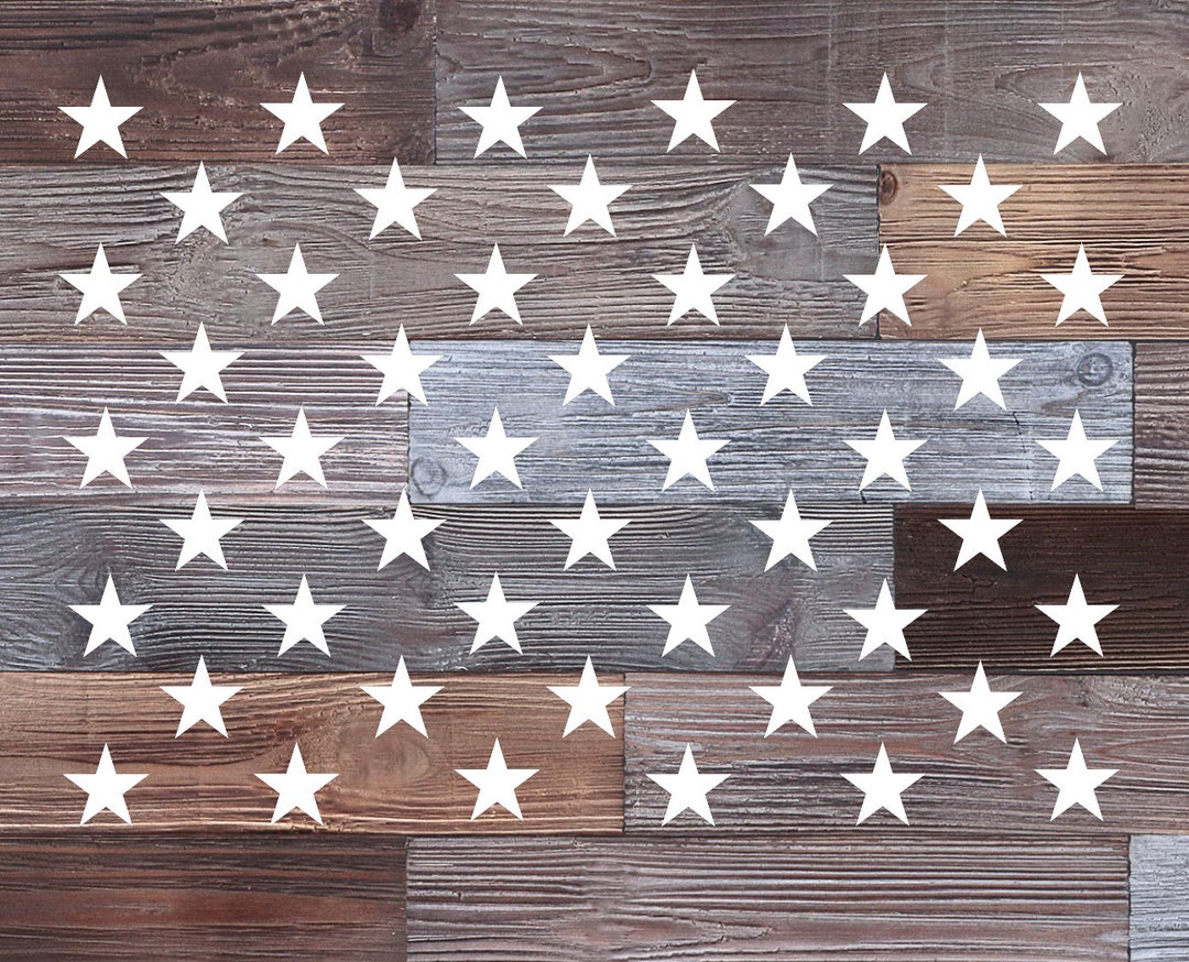 American Flag Vinyl Star Union Stencil Vinyl Application DIY Wood Flag ...