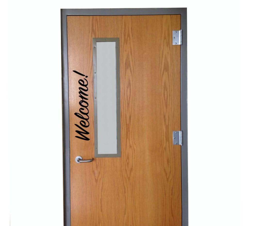 Welcome! Classroom Door Vinyl Wall Decal School Home Elementary ...