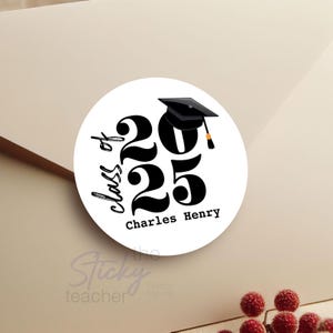 Graduation Custom Stickers | Grad Cap Class of | Personalized ...