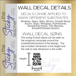 Young Minds Bloom in This Room Classroom Door Vinyl Wall Decal School ...