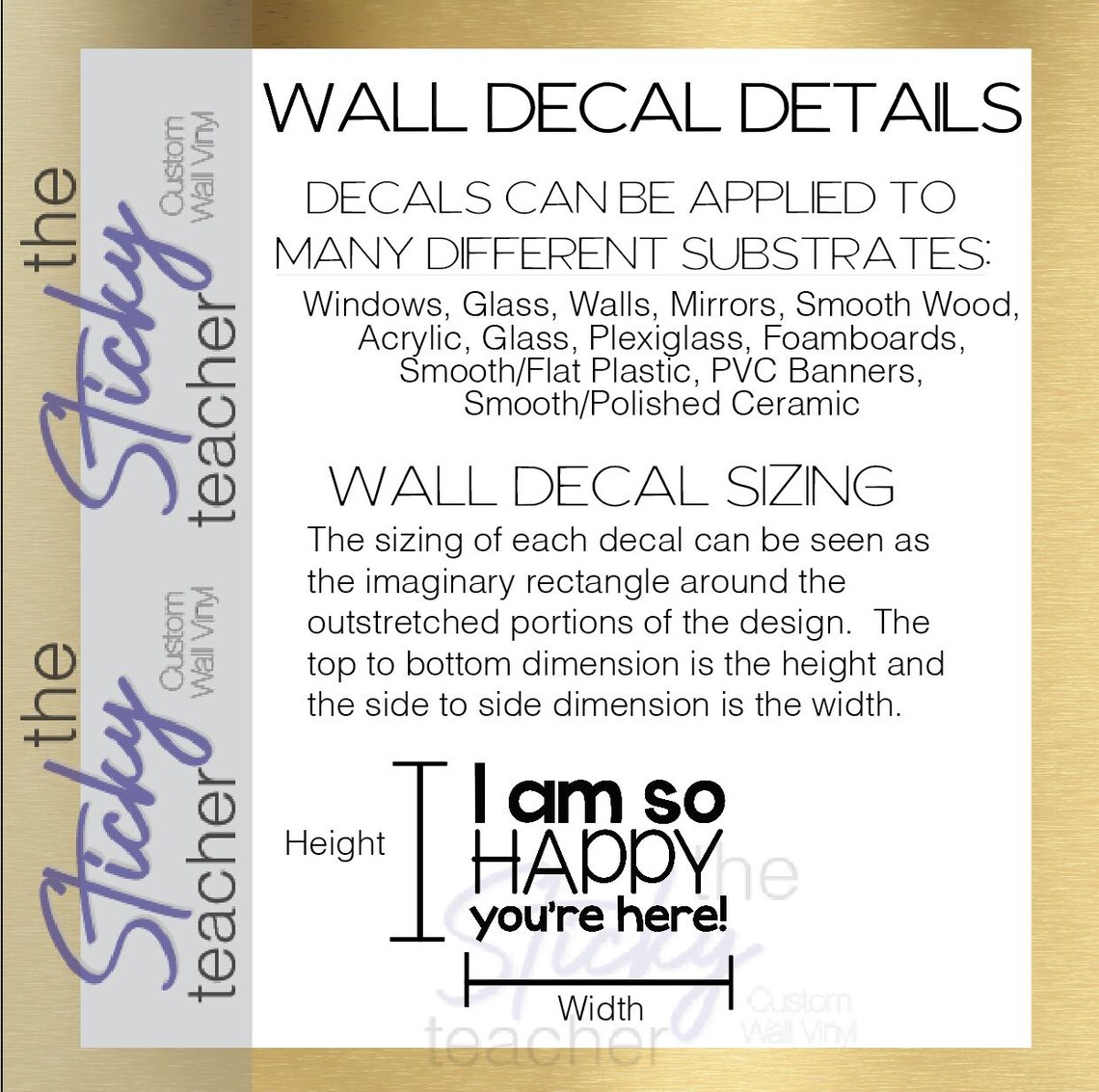 I'm so Happy You're Here! Designed for Elementary Classroom Door Vinyl ...