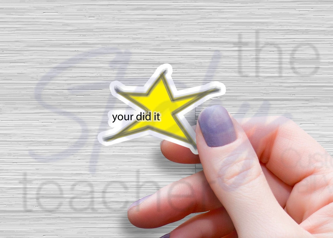 Your Did It Star Sticker, Meme Sticker for Laptop, Funny Sticker Water ...