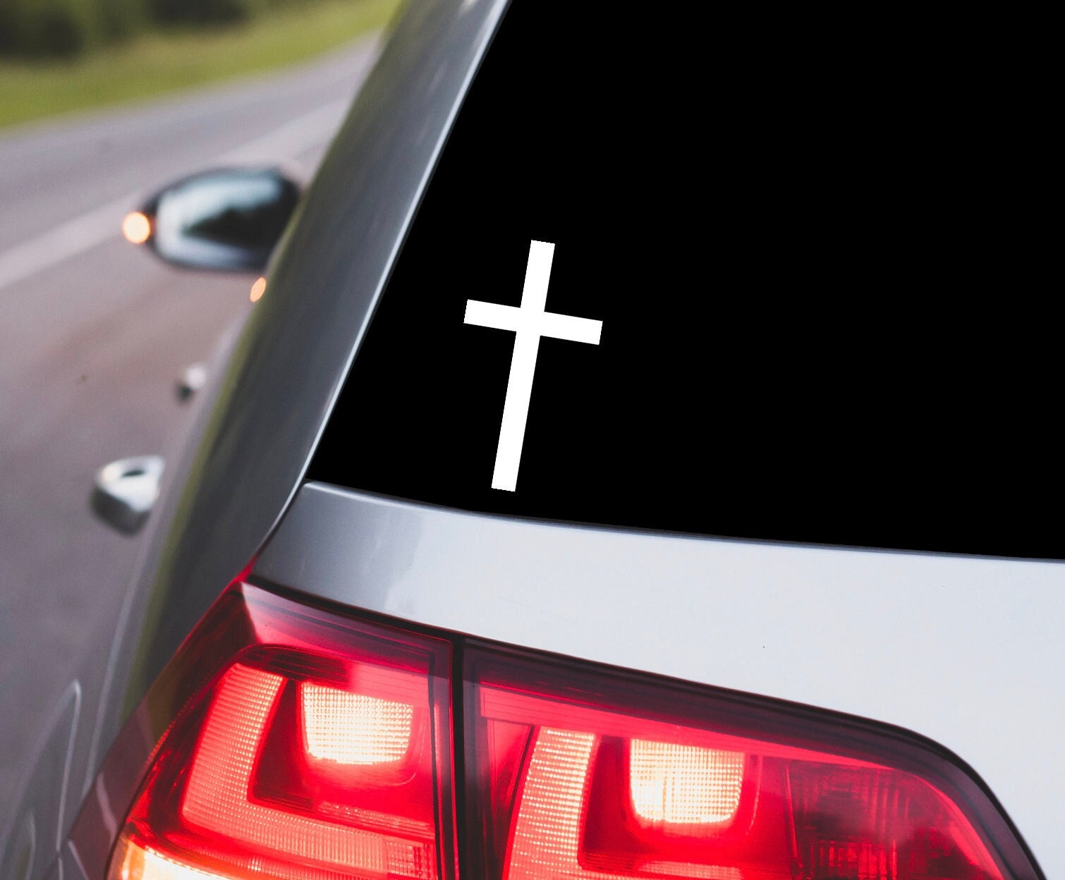 Simple Christian Cross Car Decal Christian Permanent Vinyl - Etsy