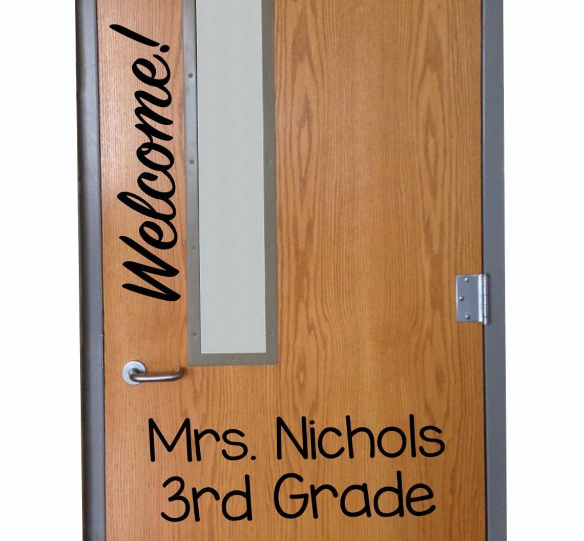 Customized Welcome! Classroom Door Vinyl Wall Decal School Home ...