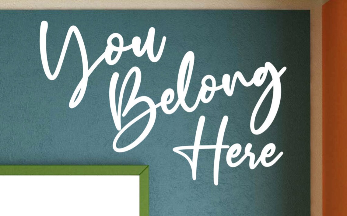 You Belong Here Classroom Door Vinyl Wall Decal School Elementary ...