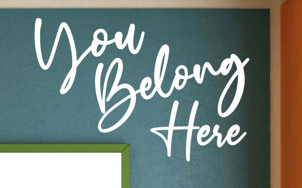 You Belong Here Classroom Door Vinyl Wall decal School | Etsy