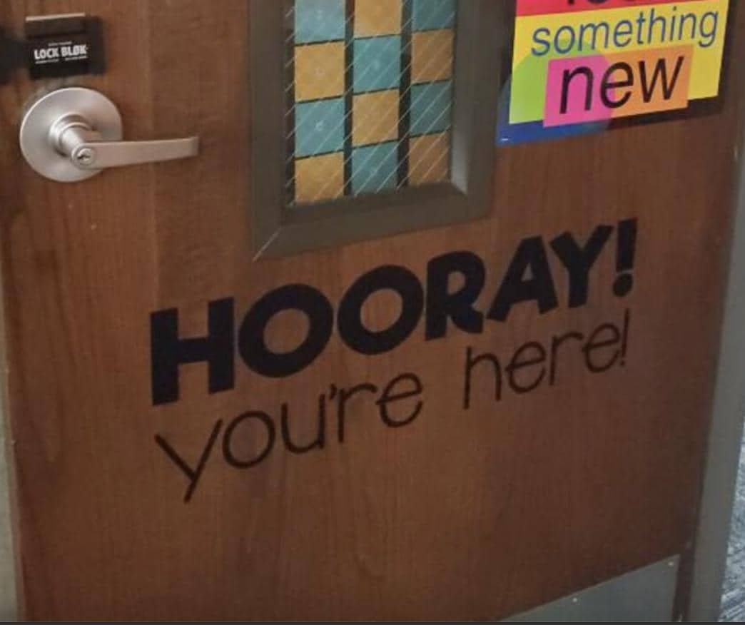 HOORAY! You're Here! Designed for Elementary Classroom Door Vinyl Wall ...