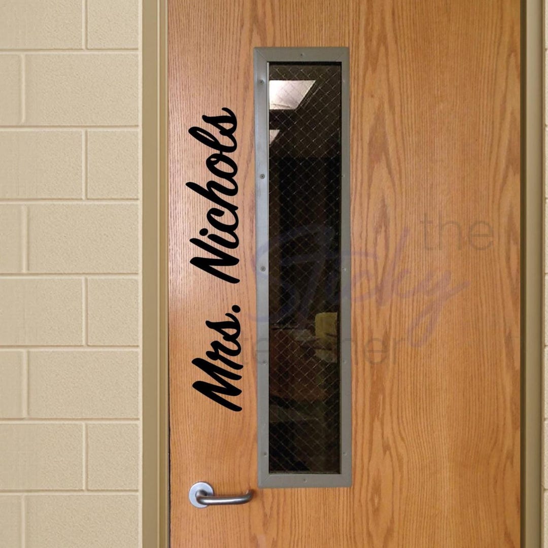 Personalized Name Classroom Door Vinyl Wall Decal School Elementary ...