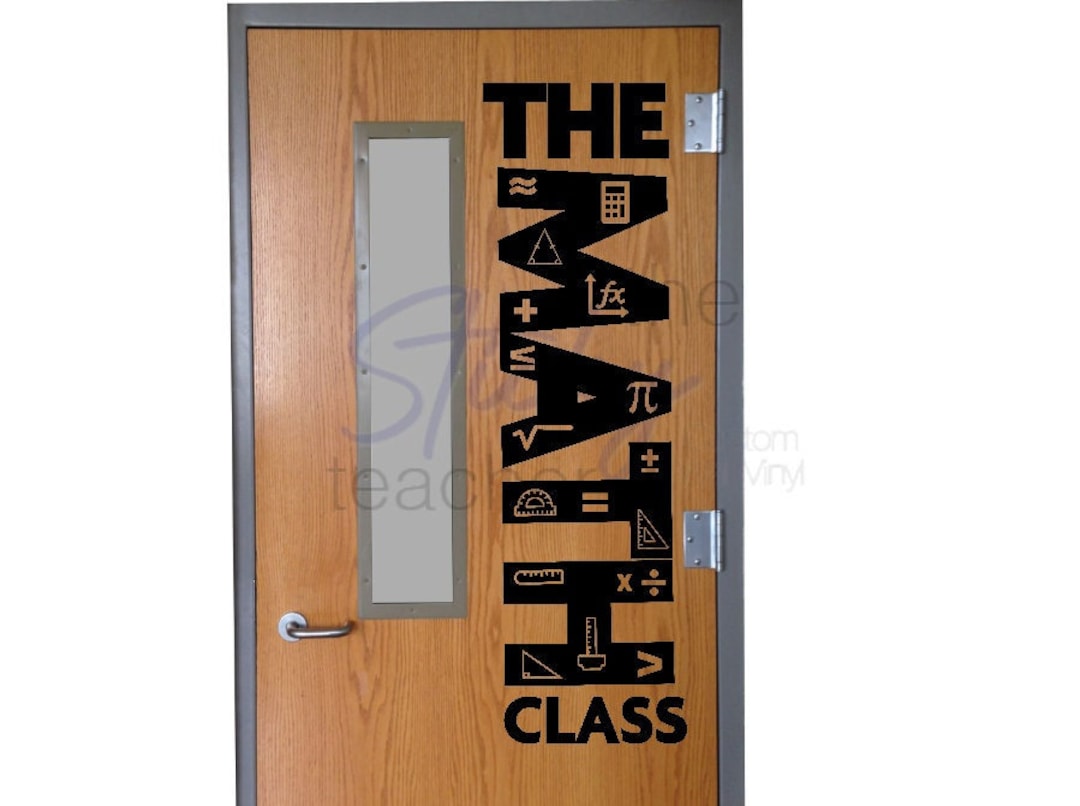 The MATH Class Vinyl Decal - Classroom Door or Wall Vinyl Decal School ...