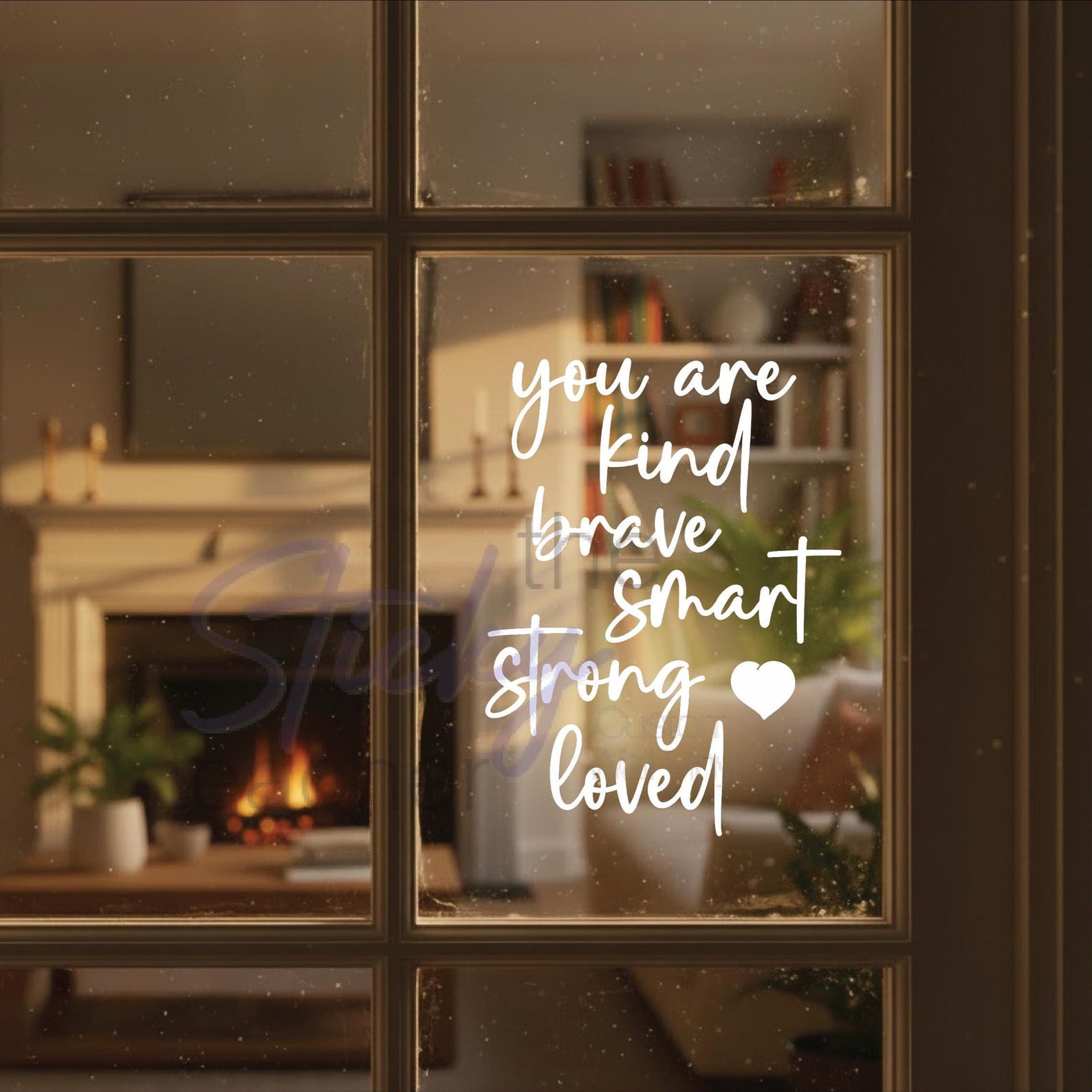 You Are Kind, Brave, Smart, Strong, Loved Vinyl Wall Mirror Decal Self ...