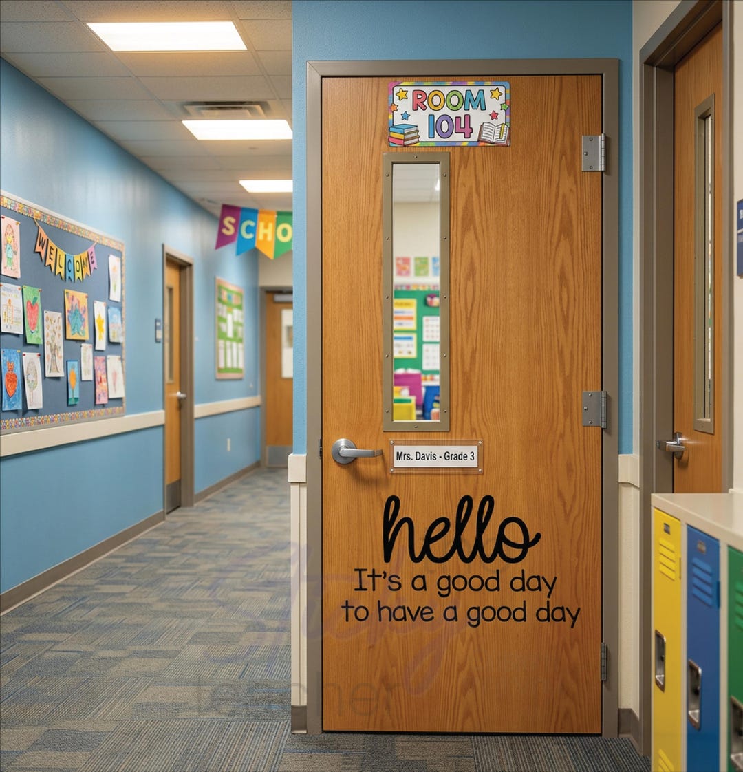 Hello It's a Good Day 2 to Have a Good Day Classroom Door Vinyl Wall ...