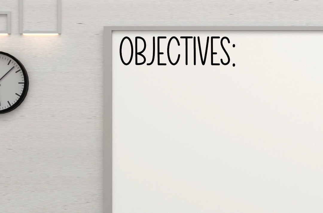 Objectives Classroom Header Wall Vinyl Decal Decal School Elementary ...