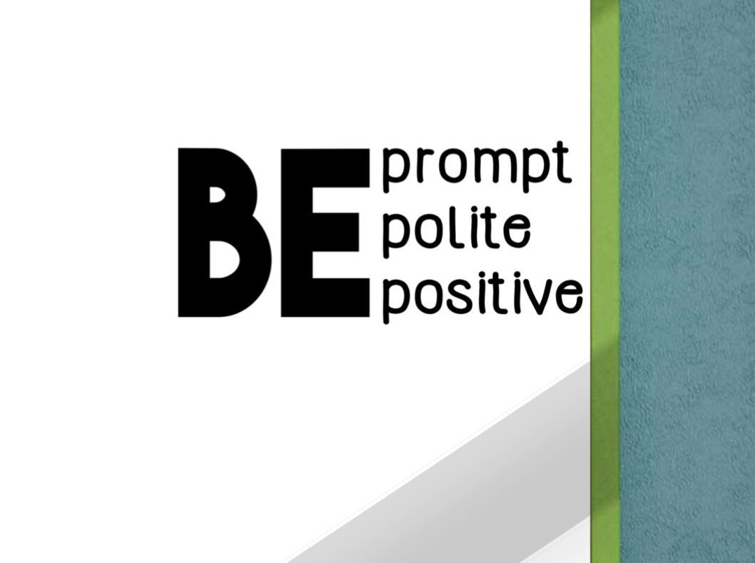 Be Prompt Be Polite Be Positive Wall Decal School Elementary or ...