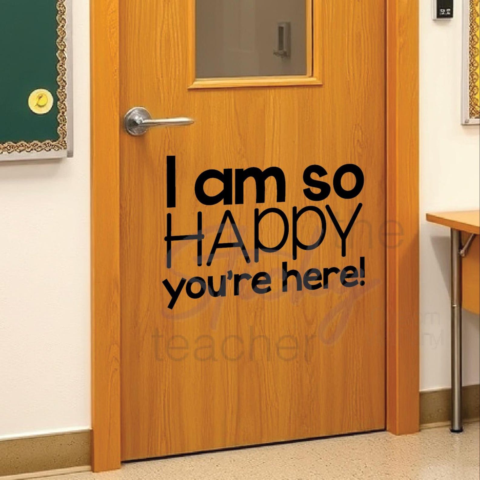 I'm so Happy You're Here! Designed for Elementary Classroom Door Vinyl ...