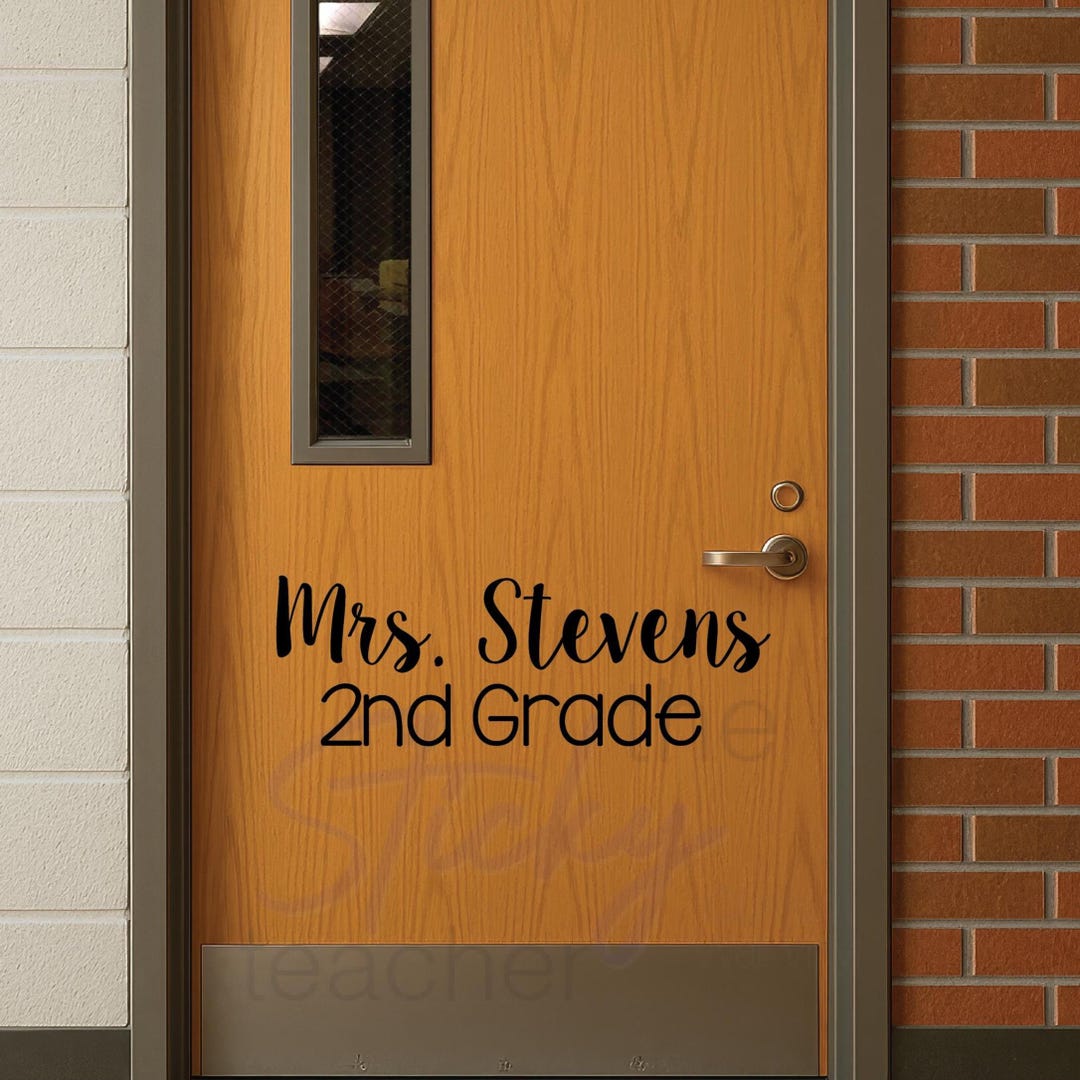 Customized Script Classroom Door Vinyl Wall Decal School Home ...