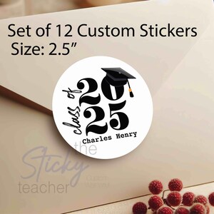 Graduation Custom Stickers | Grad Cap Class of | Personalized ...