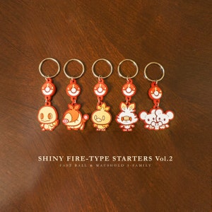 SHINY FIRE-TYPE Starters - Etsy