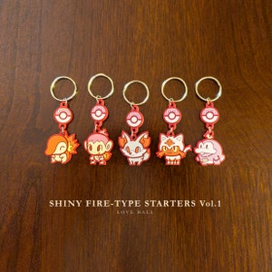 SHINY FIRE-TYPE Starters - Etsy