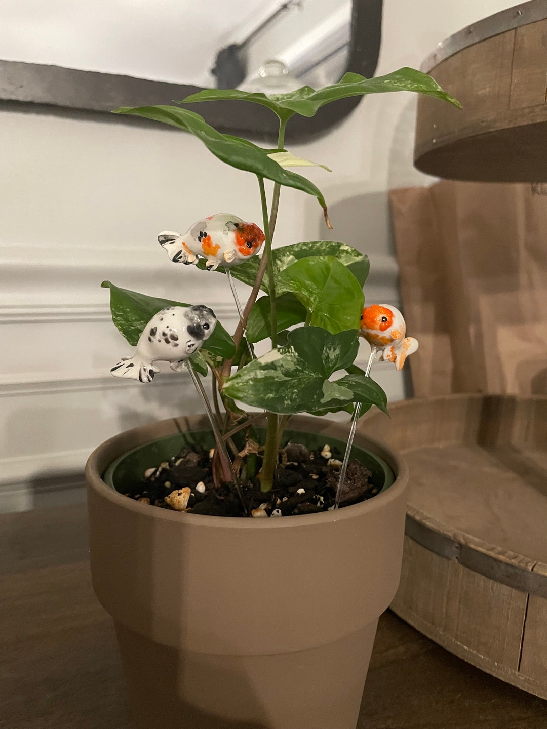 Handmade Plant Accessory/ Decor Ranchu Goldfish Plant Buddy - Etsy