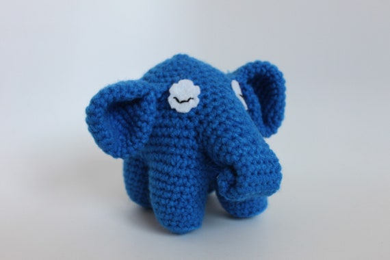 Blue Elephant Stuffed Animal | Etsy