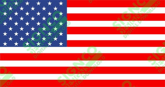 American Flag rectangle Cut File Print File Ai Eps | Etsy