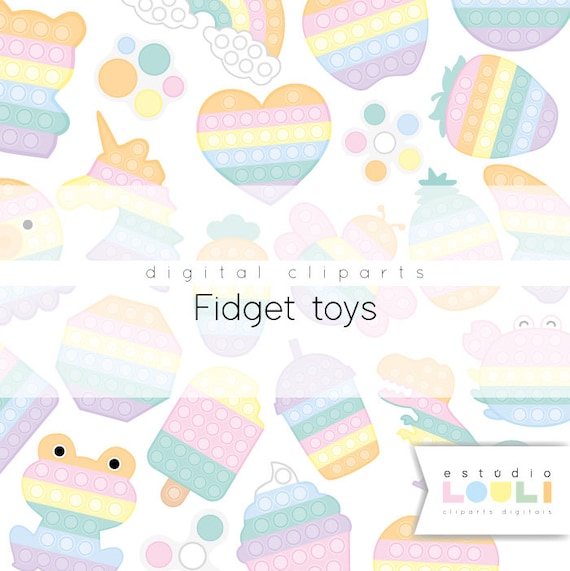 Pop It Clipart Fidget Toys Cliparts Pastel Pop Fidget Toys | Etsy