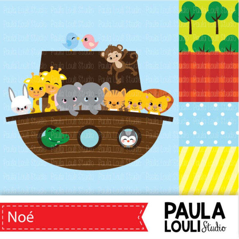 Noah's Ark Clip Art | Etsy