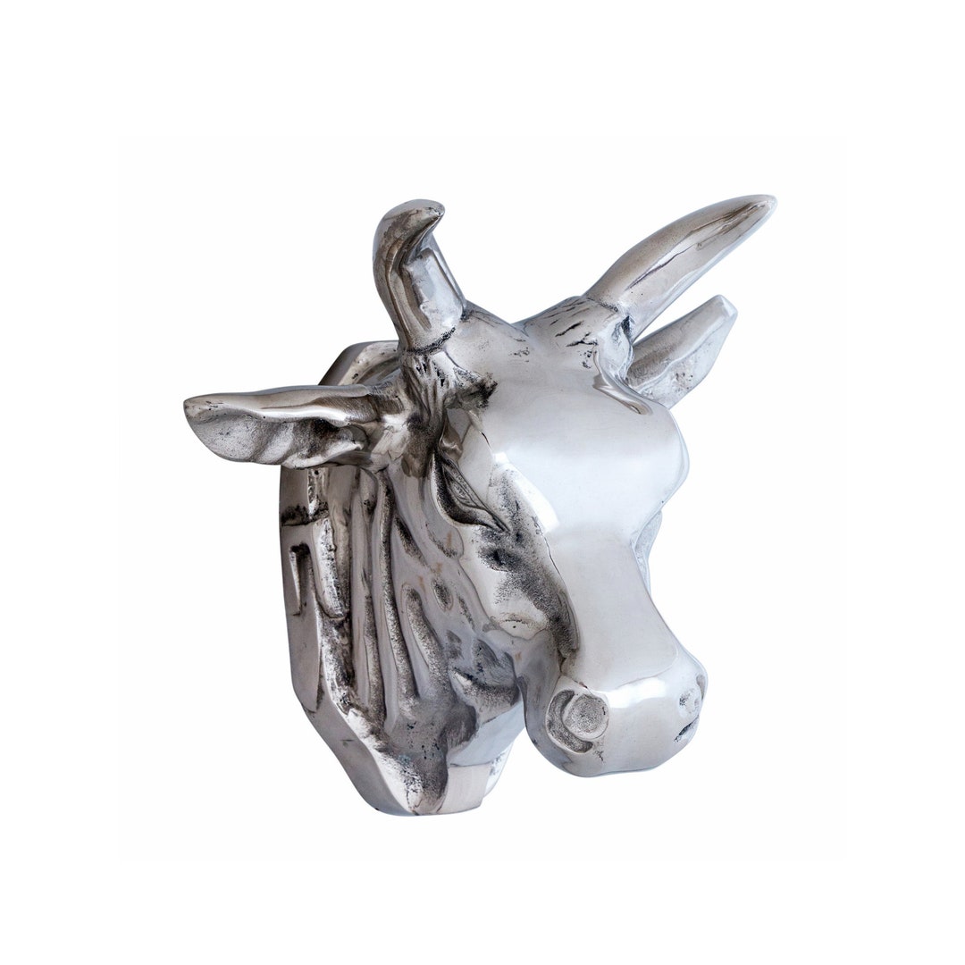 Mounted Bull Head Wall Decor - Etsy