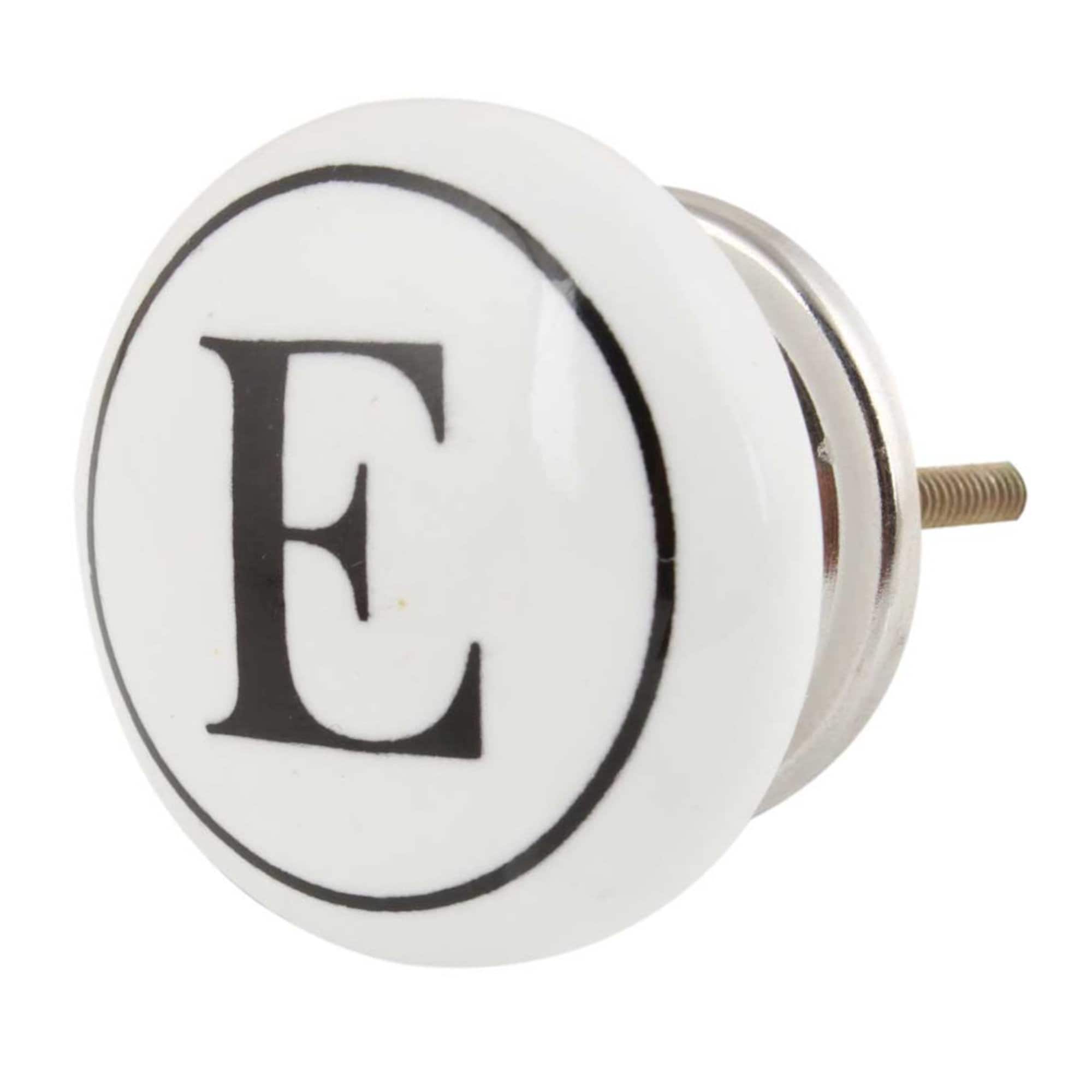 Black Letter A to Z Alphabet Ceramic Cabinet Knobs - Etsy