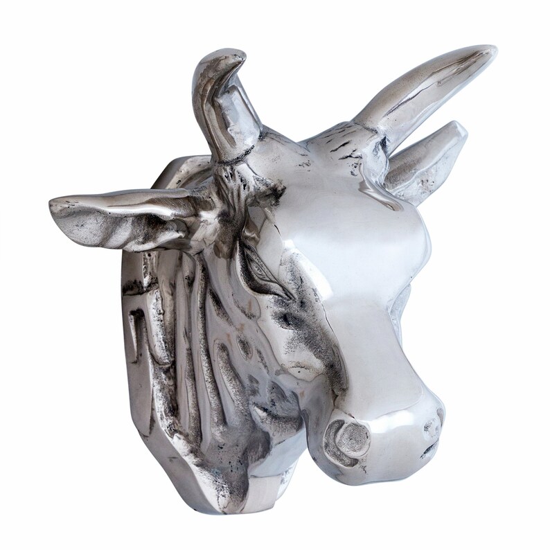 Mounted Bull Head Wall Decor | Etsy