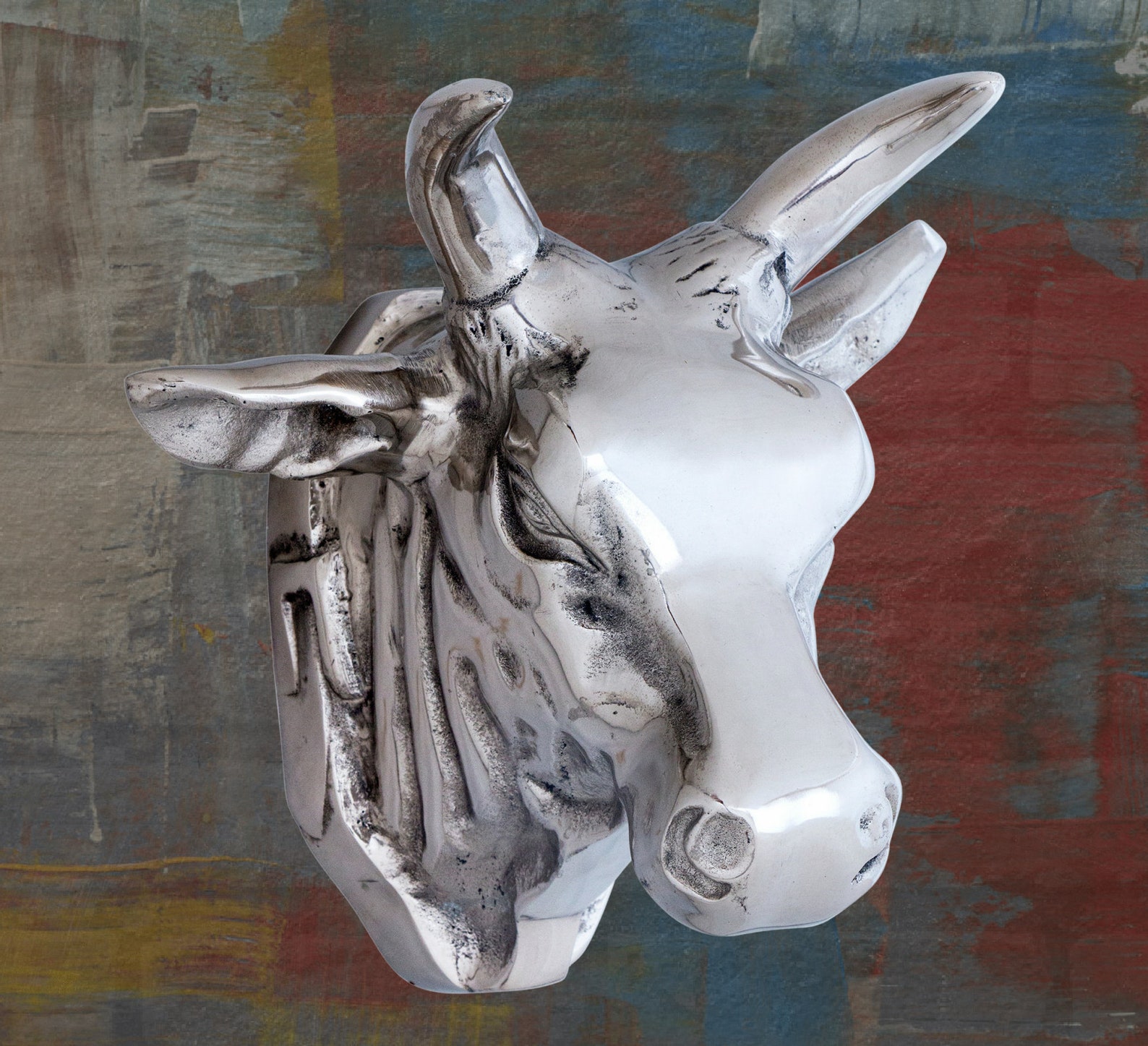 Mounted Bull Head Wall Decor - Etsy