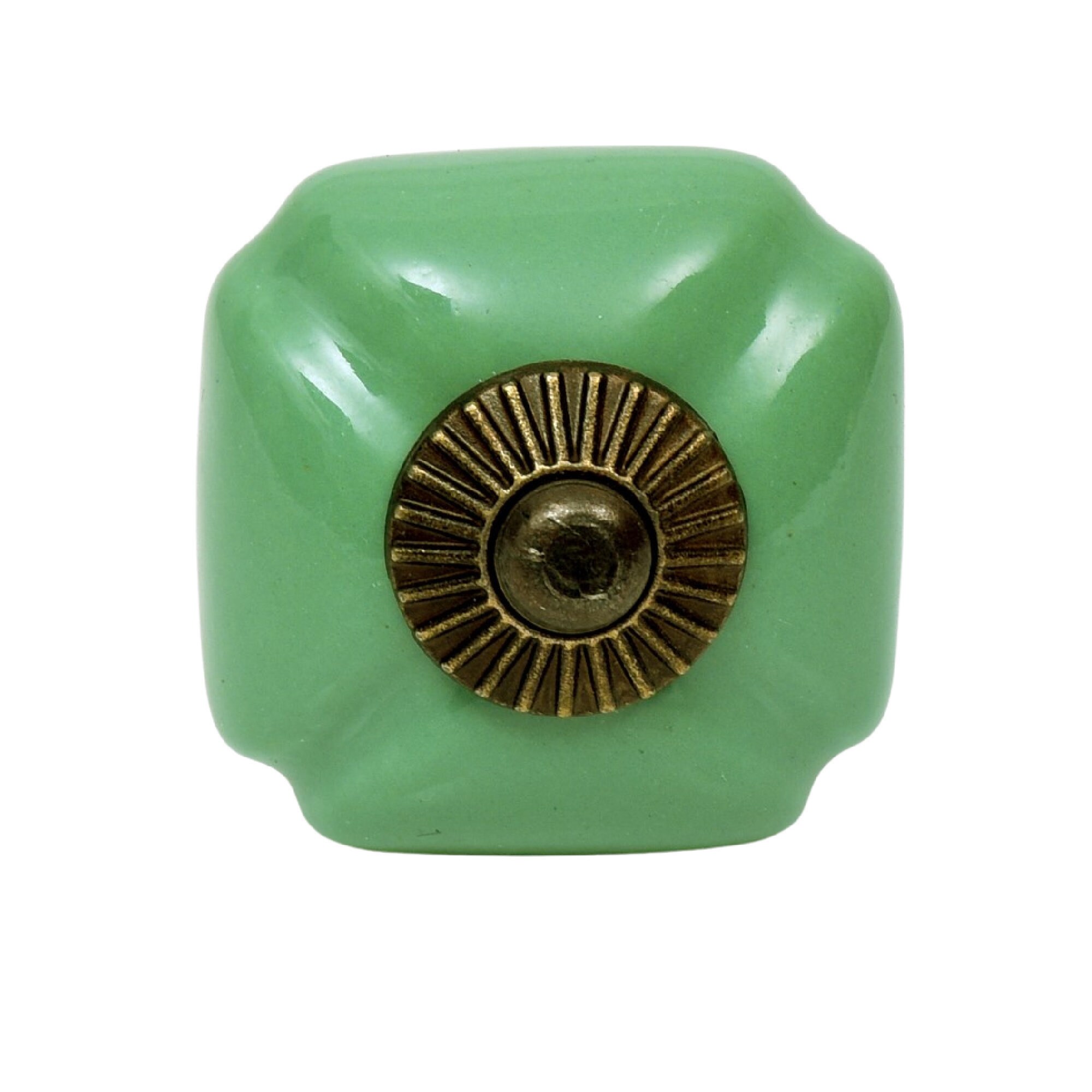 Solid Colored Square Ceramic Knob - Etsy