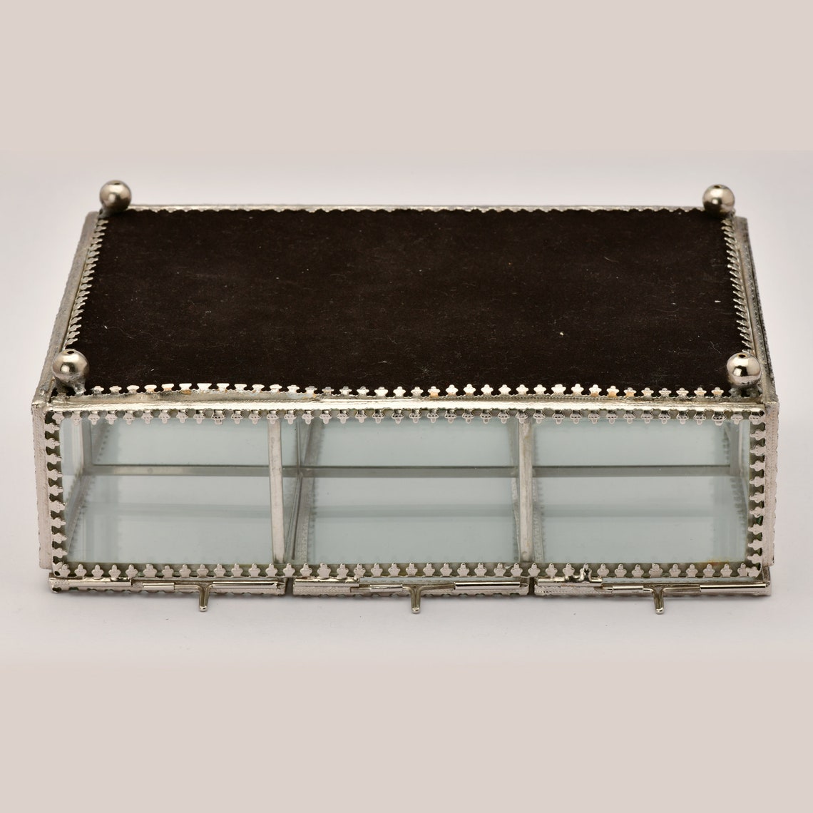 Decorative Glass Jewelry & Keepsake Box - Etsy