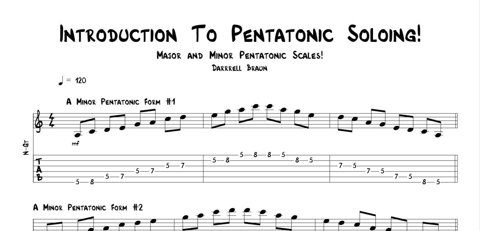 Introduction to Pentatonic Soloing! - Etsy