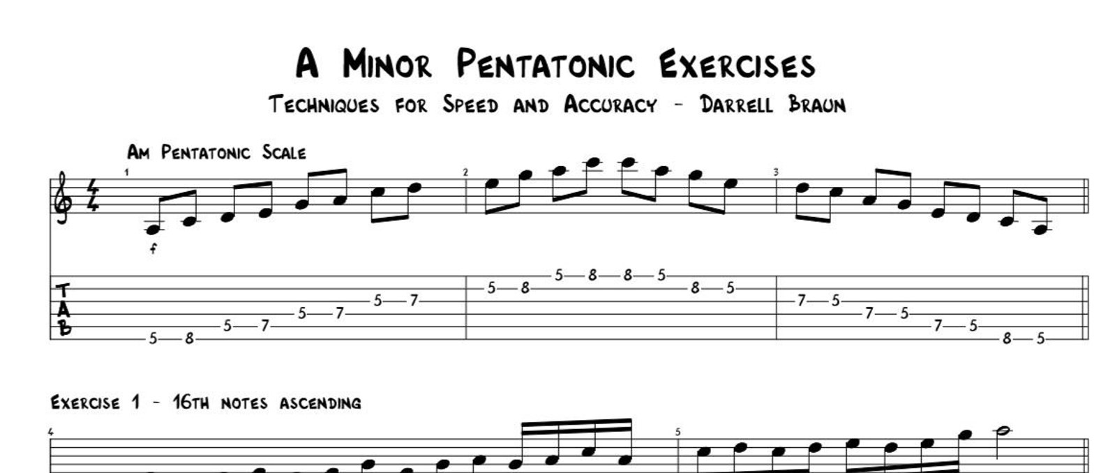 3 Pentatonic Exercises Every Guitarist Should Know! - Etsy